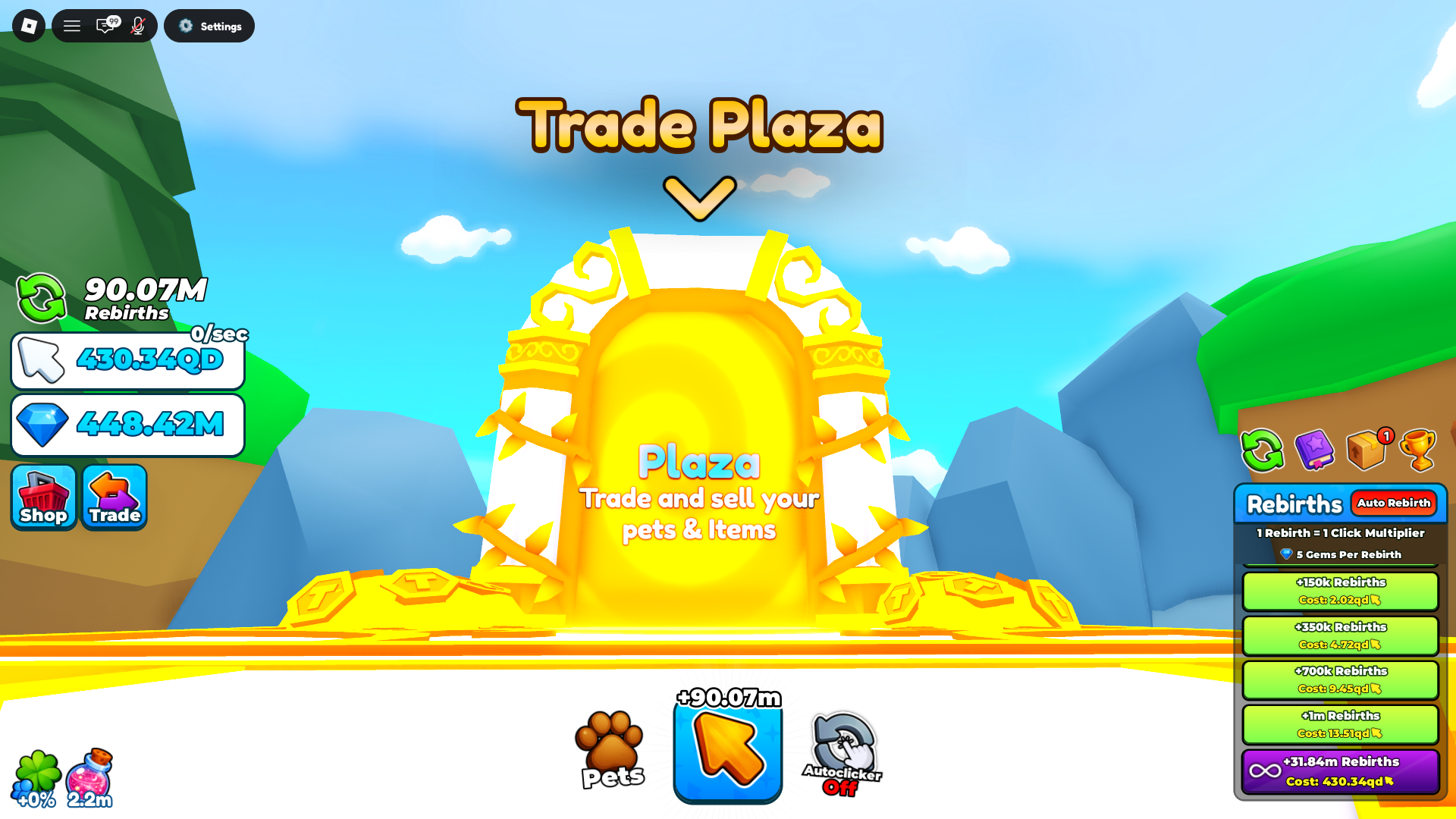 Where is the Trade Plaza in Tap Simulator? - Deltia's Gaming