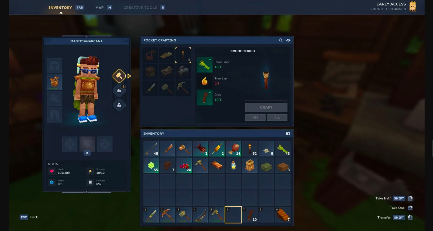 Hytale: How To Make and Use Torch - Deltia's Gaming