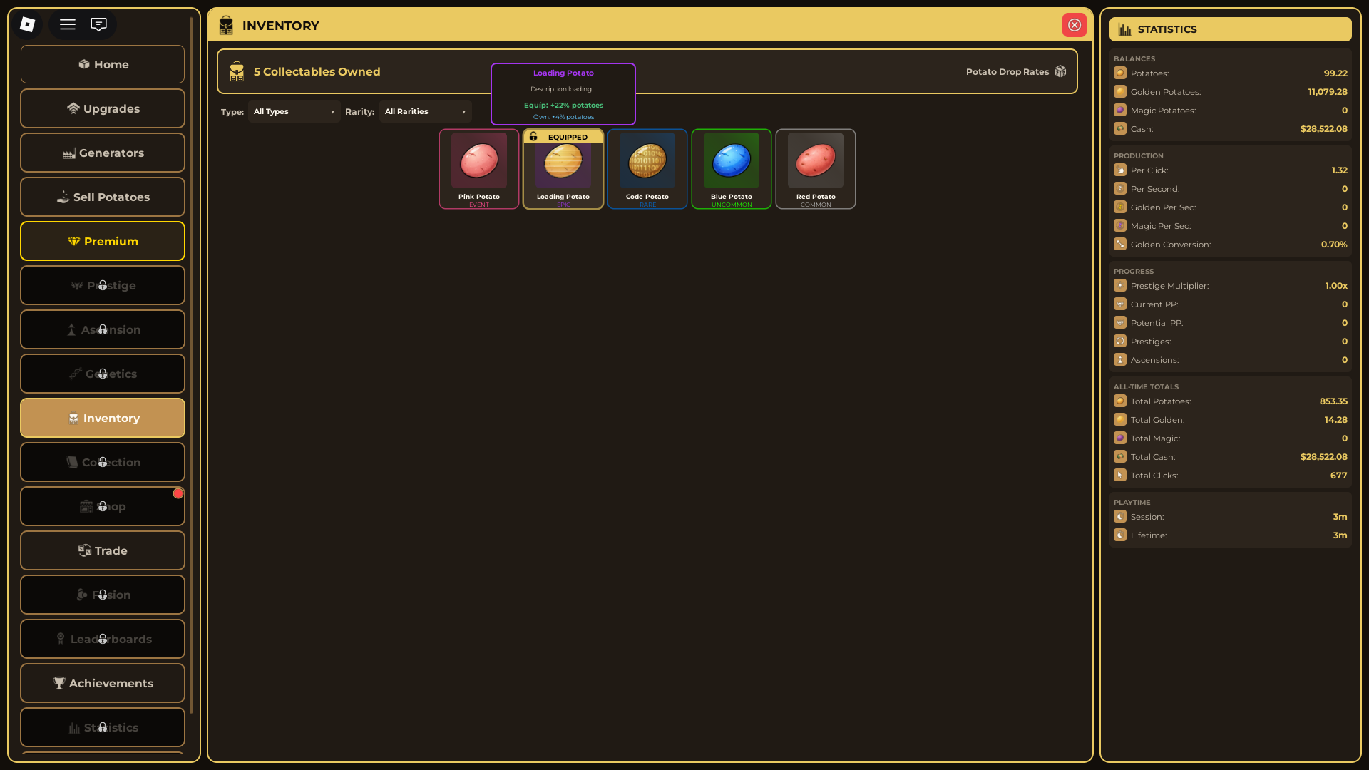 Idle Potato Game Codes (February 2026) - Deltia's Gaming