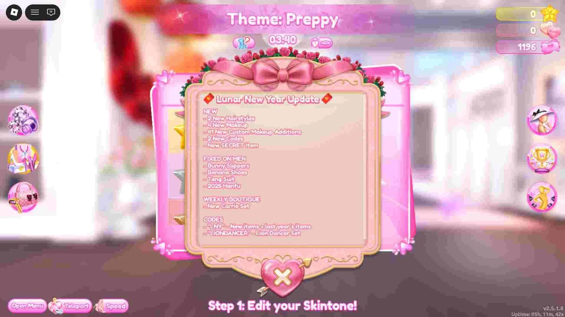 Dress to Impress Lunar New Year Update Patch Notes - Deltia's Gaming