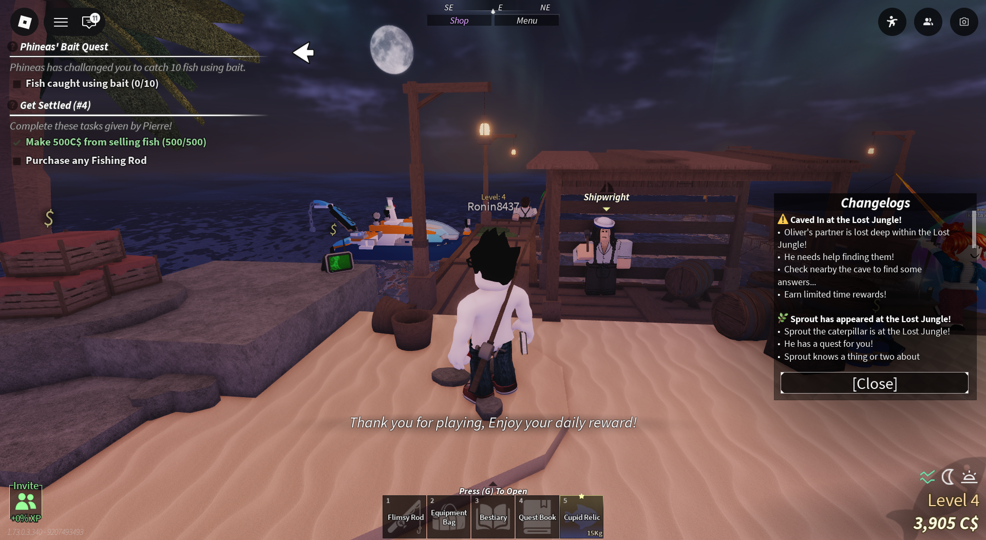 Fisch Caved In at the Lost Jungle Update Patch Notes - Deltia's Gaming