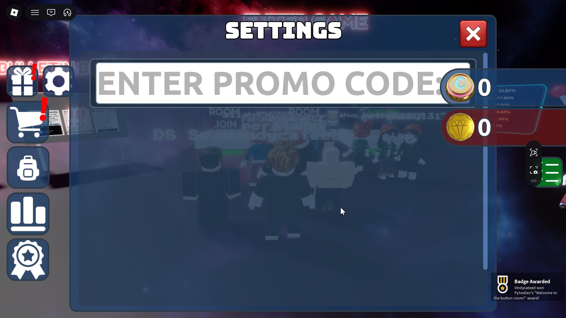 The Button Room Codes (March 2026) - Deltia's Gaming