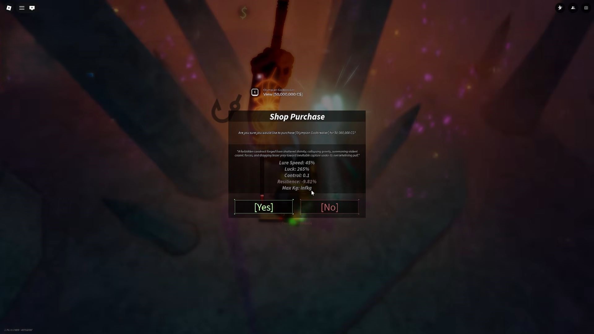How To Get Olympian Godbreaker Rod in Fisch - Deltia's Gaming