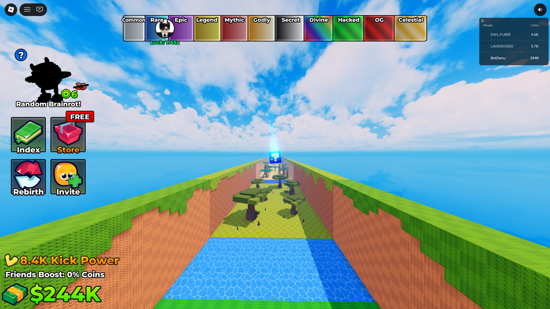 All Zones in Kick a Lucky Block - Deltia's Gaming