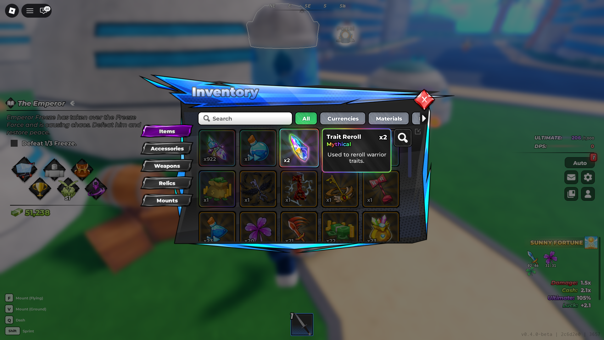 All Traits in Anime Warriors III - Deltia's Gaming