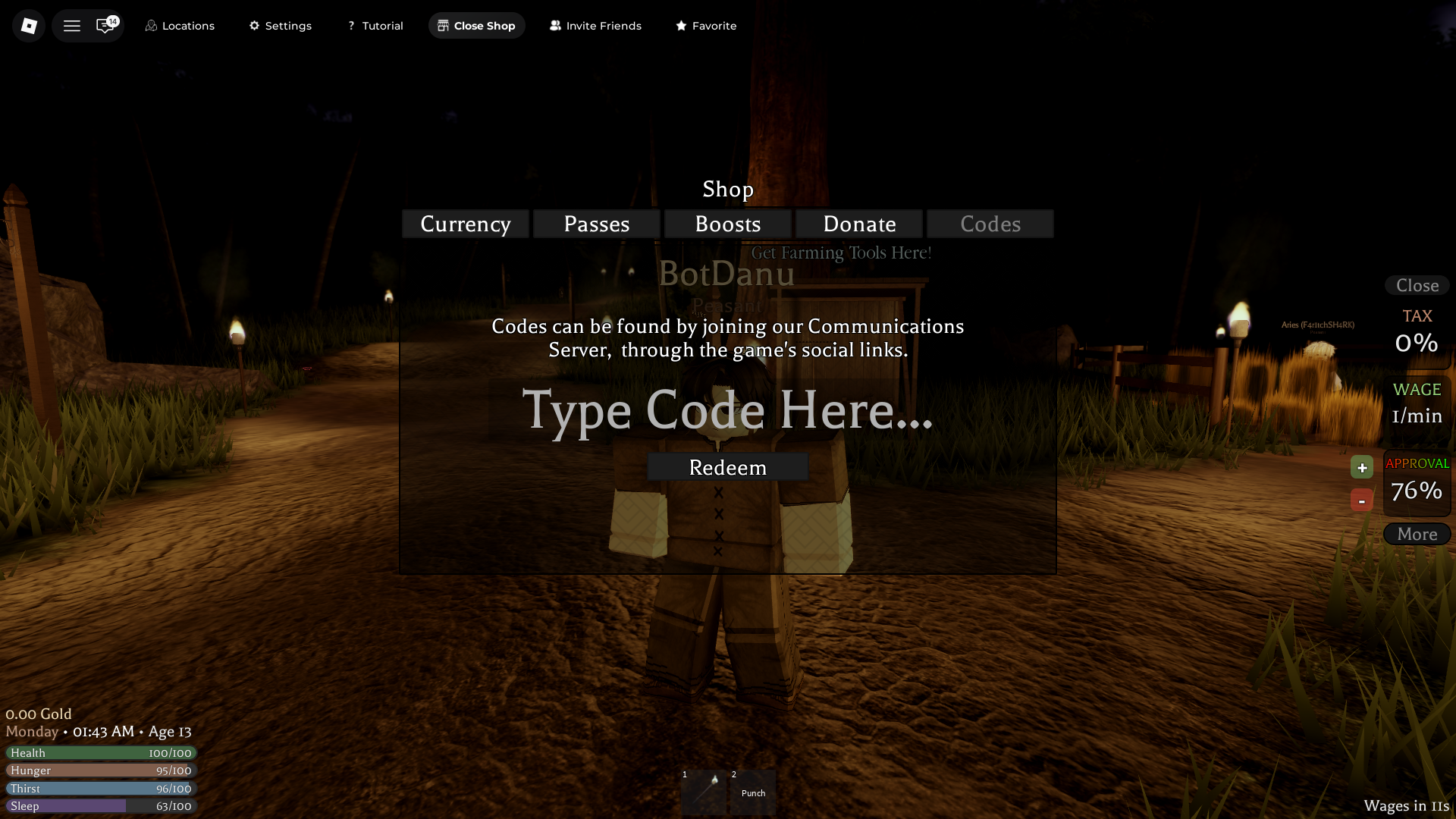 Medieval Life Codes (May 2026) - Deltia's Gaming