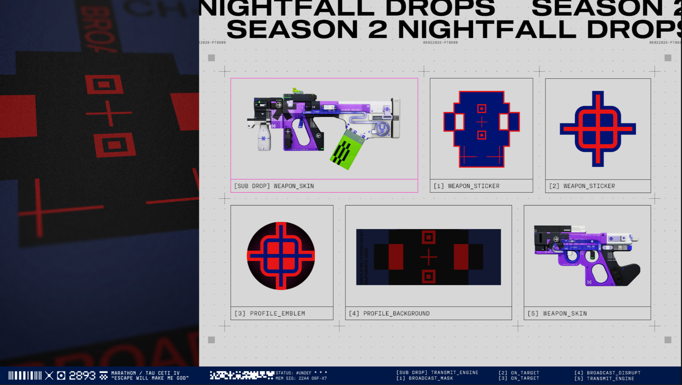 Marathon Season 2 Twitch Drops: All Rewards and How To Claim - Deltia's ...