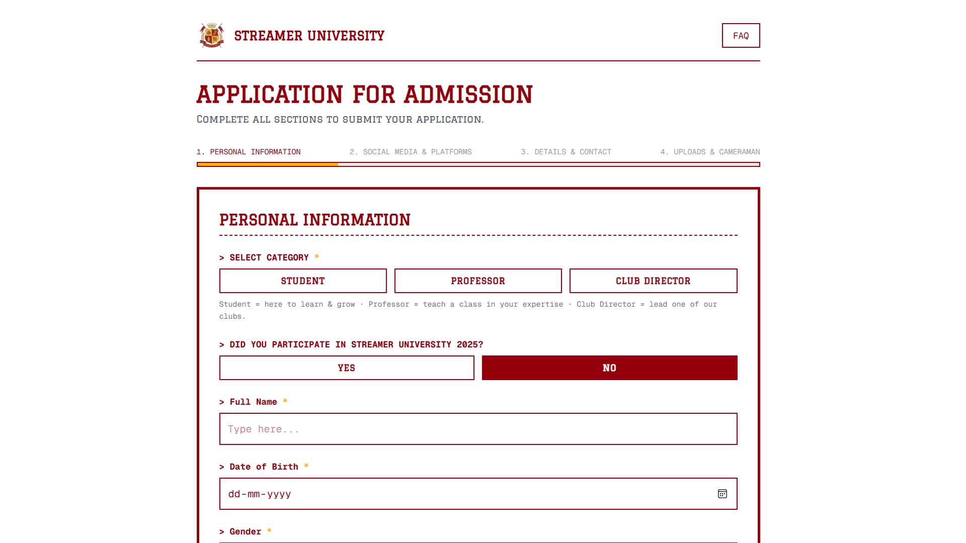 Streamer University 2026 In-Person Applications: Everything You Need To ...