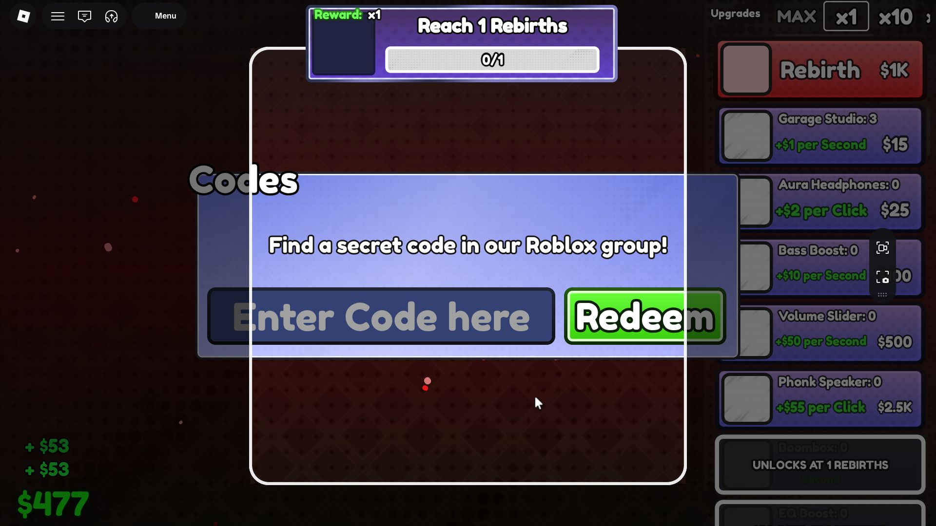Phonk Clicker Codes (June 2026) - Deltia's Gaming